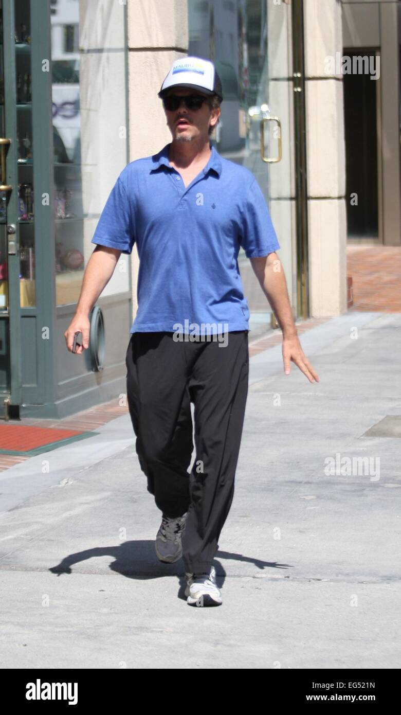 David Spade wearing a Malibu cap, goes to the doctors office in Beverly ...