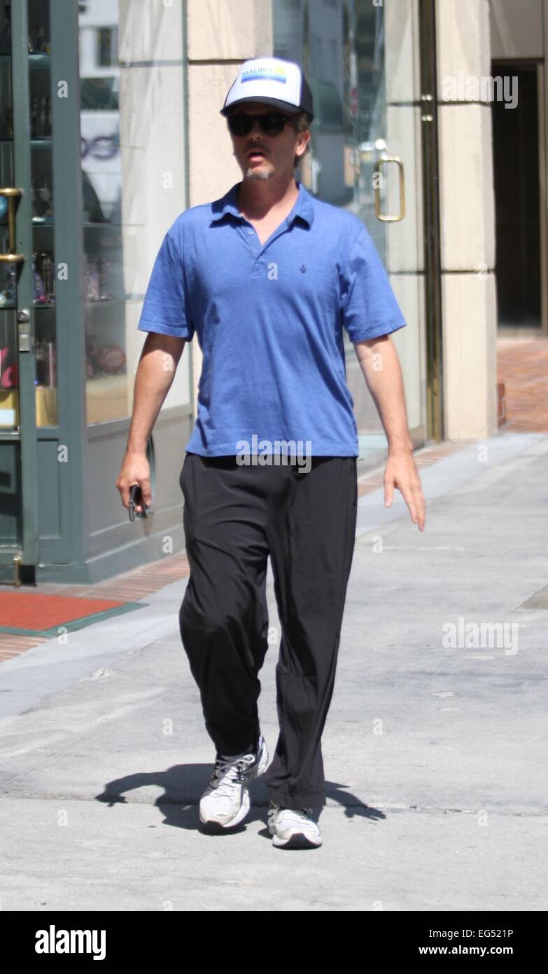 David Spade wearing a Malibu cap, goes to the doctors office in Beverly ...
