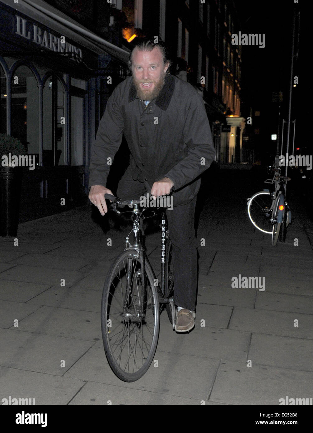 A bearded Guy Ritchie rides his Brother bike home from Chiltern ...