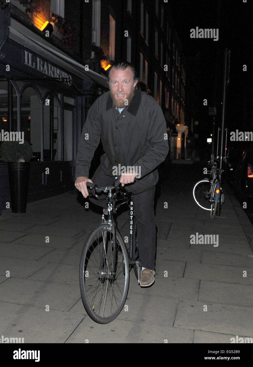 A bearded Guy Ritchie rides his Brother bike home from Chiltern ...