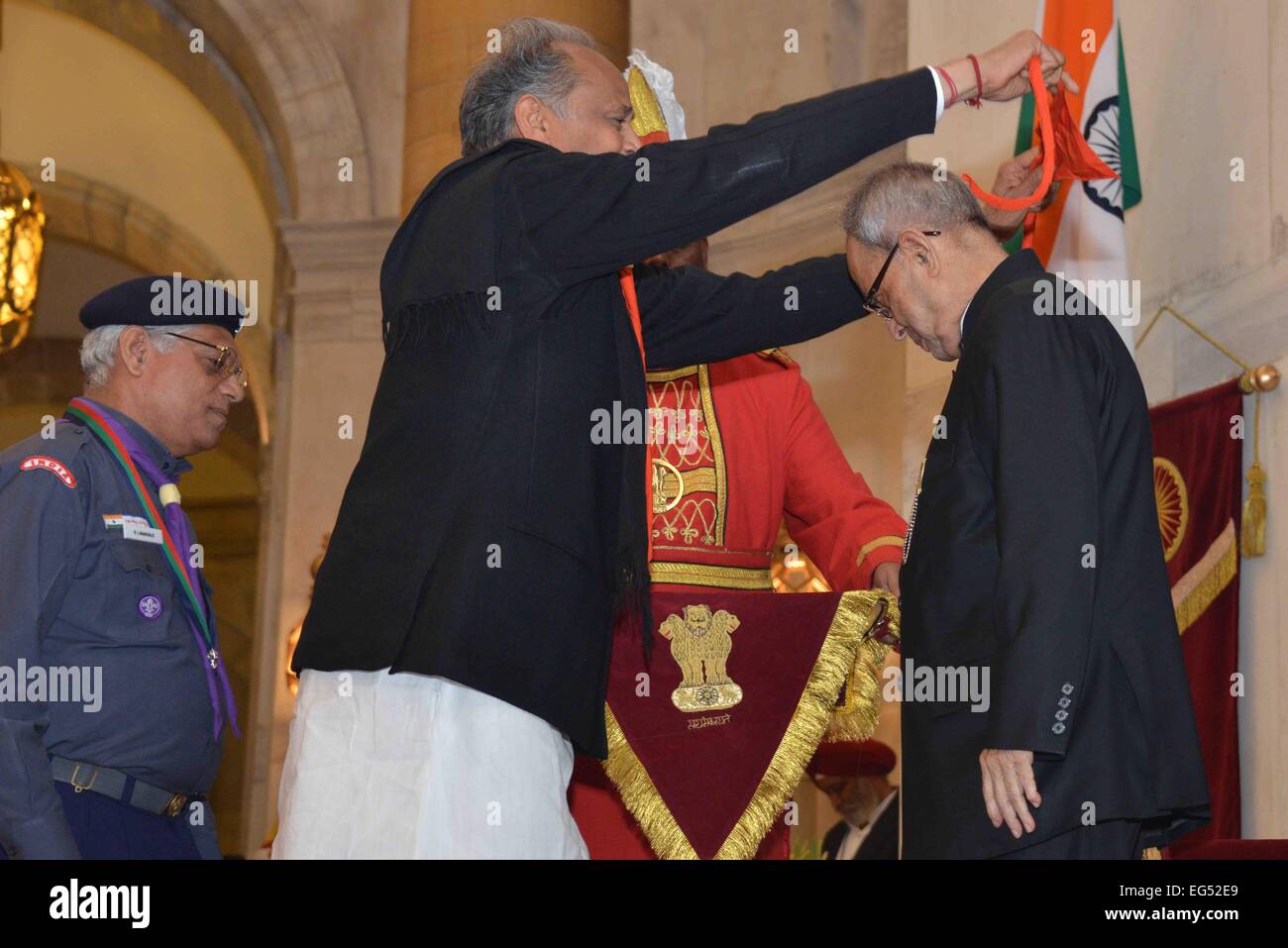 The President of India, Shri Pranab Mukherjee, presenting Rashtrapati ...