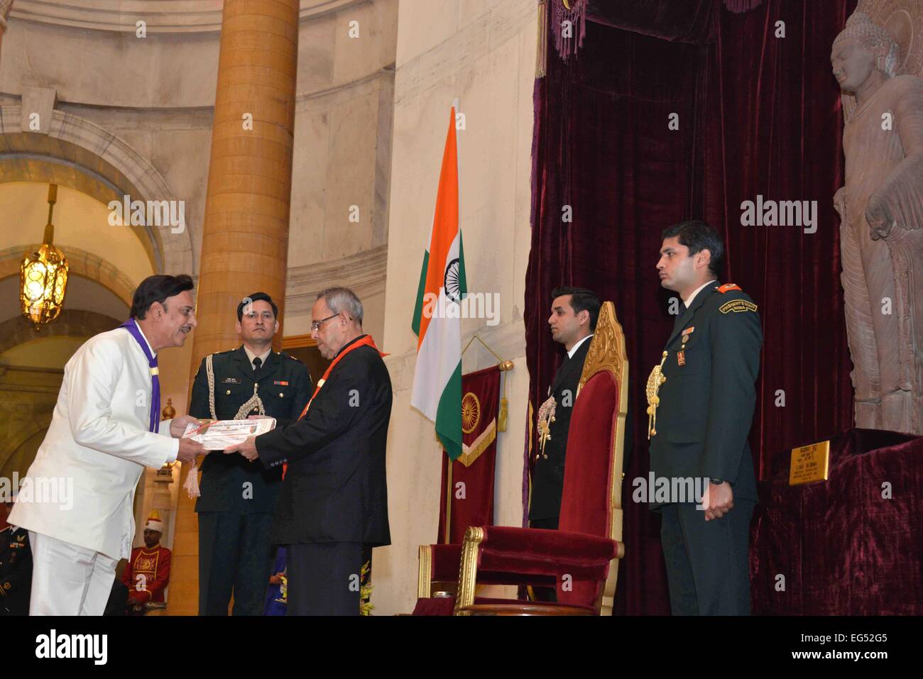 The President of India, Shri Pranab Mukherjee, presenting Rashtrapati ...