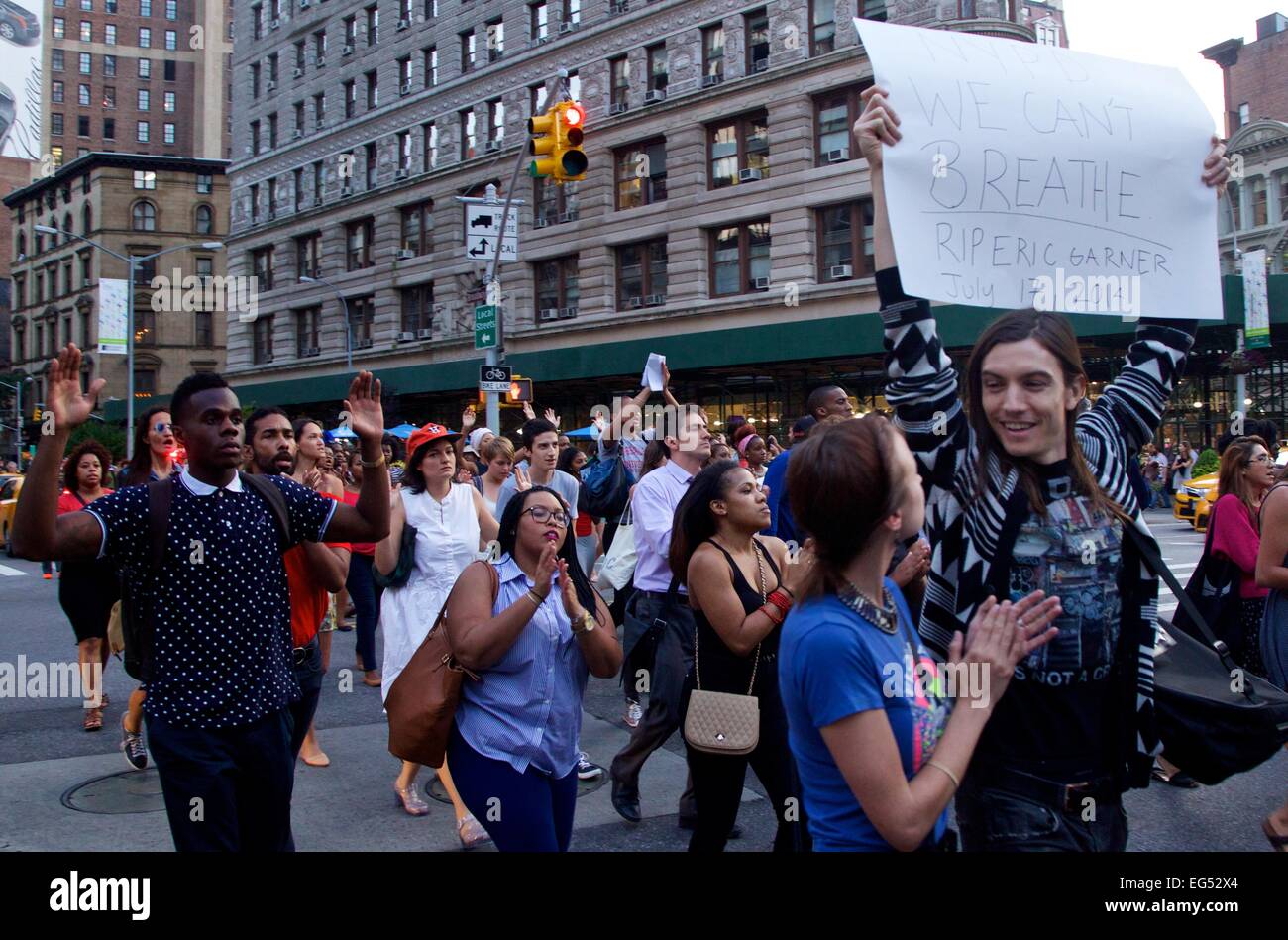 Demonstrators protest the shooting death of teenager Michael Brown in ...