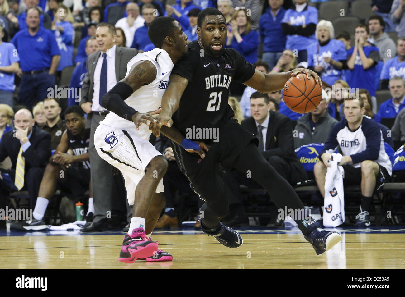 Omaha, Nebraska, USA. 17th Feb, 2015. Butler Bulldogs forward ROOSEVELT ...