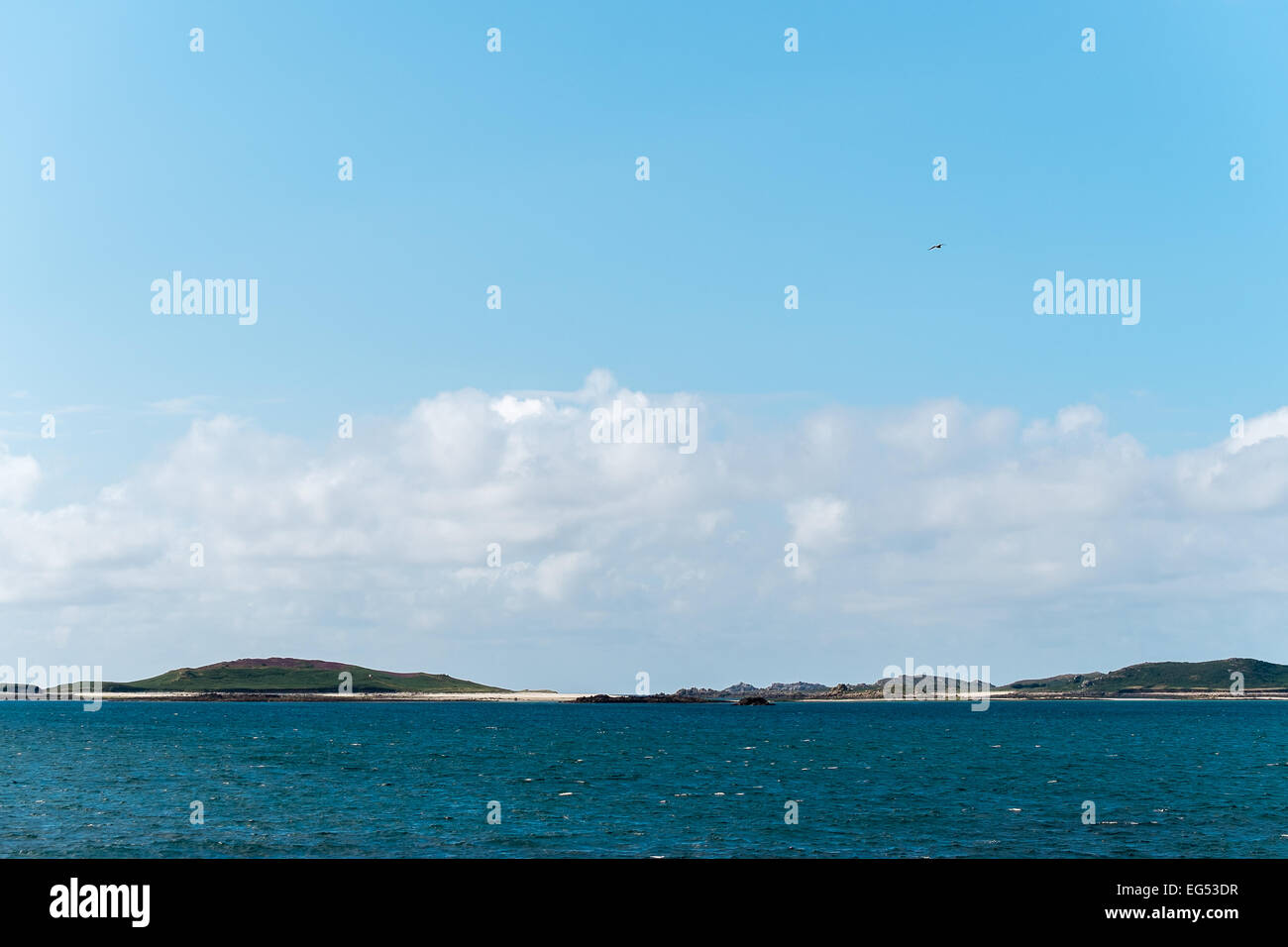 Blue skies over the Isles of Scilly Stock Photo - Alamy