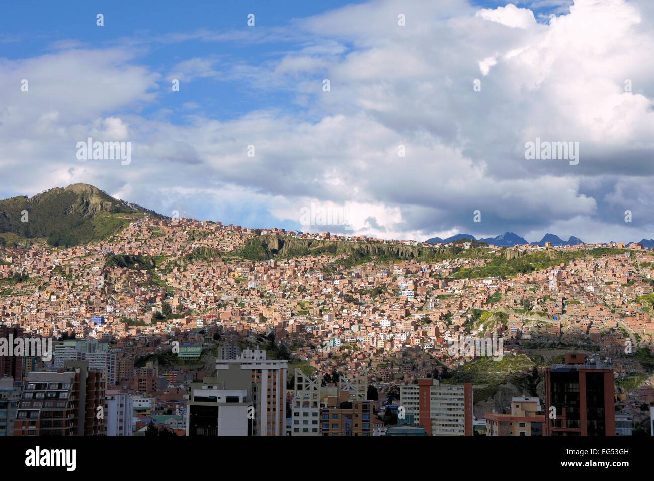 The city of La Paz high in the Andes Mountains is the de facto capitol ...