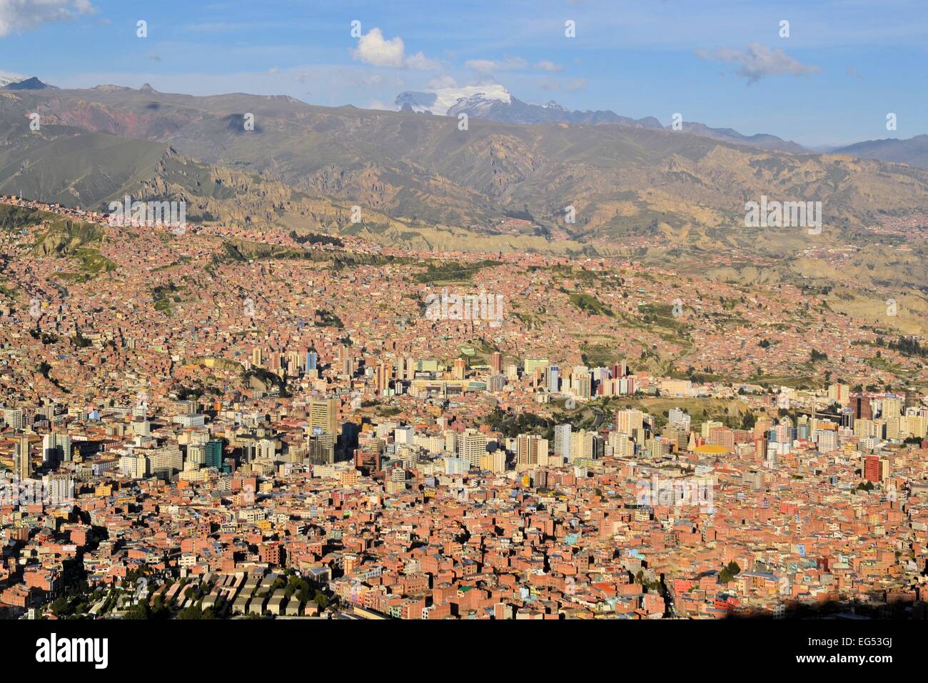 The city of La Paz high in the Andes Mountains is the de facto capitol ...