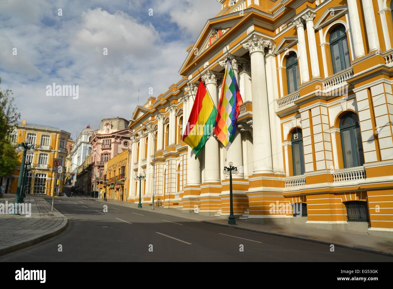 Bolivian Government Building in a Spanish Colonial Style, Plaza Murillo ...