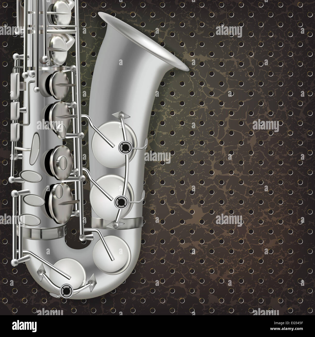 abstract dark gray music background with silver saxophone Stock Photo ...