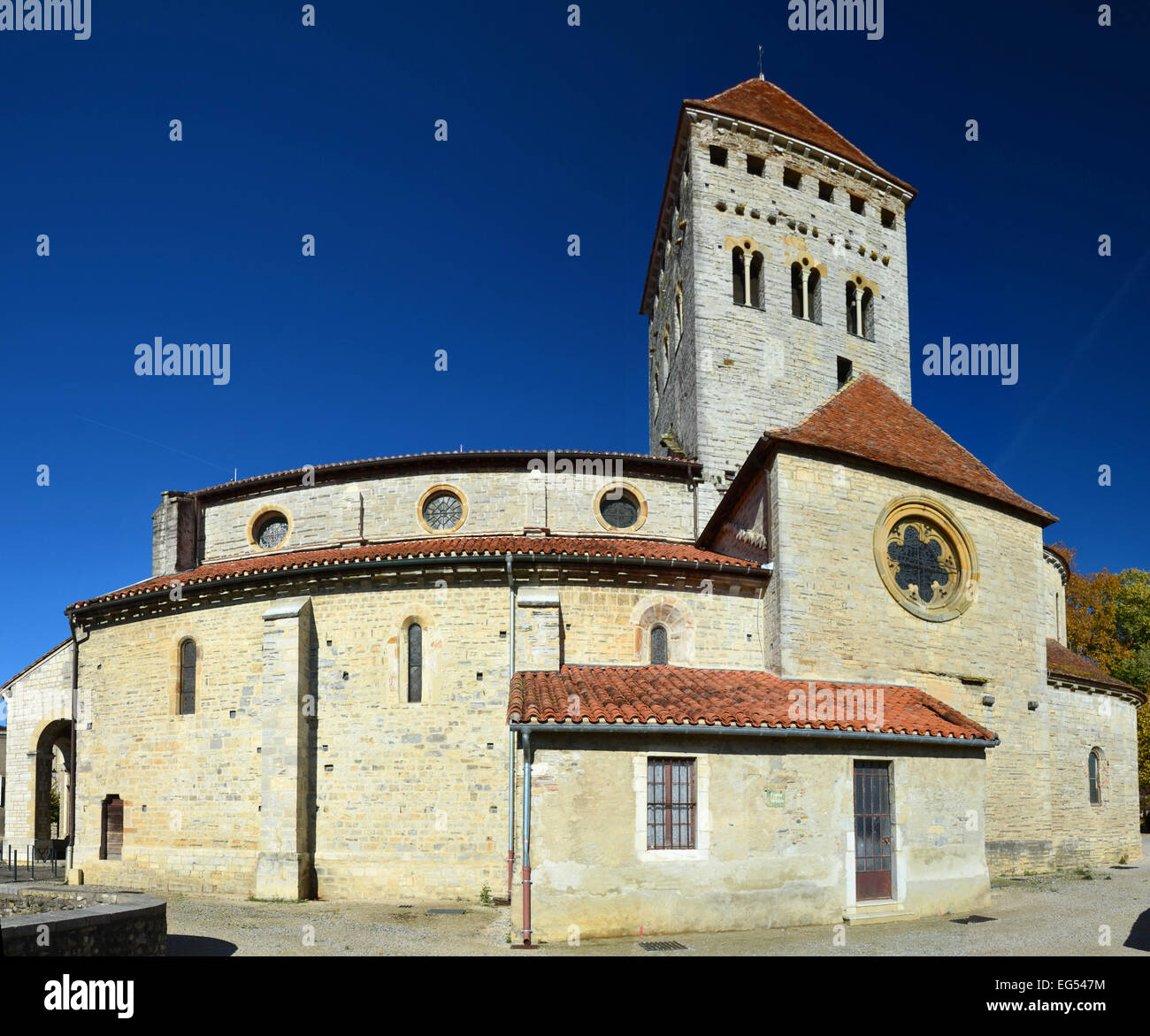 Medieval church in the French village, Bearn Stock Photo - Alamy