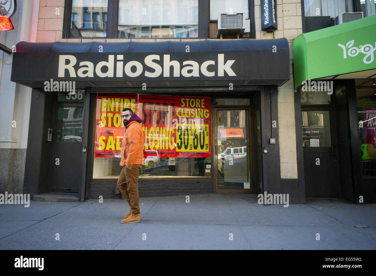 A RadioShack store in New York displays it closing sales on Wednesday ...