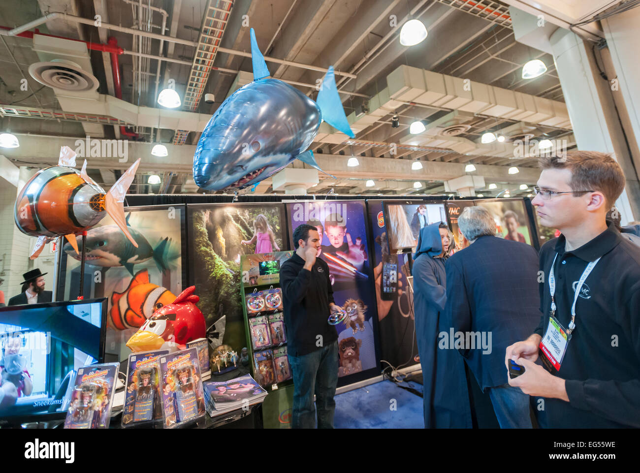 A helium-filled remote controlled "Air Swimmers" Great White Shark ...