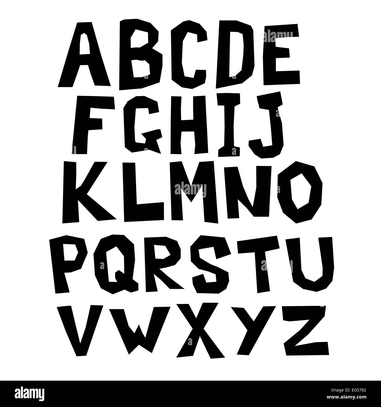 Black and white square alphabet Stock Photo - Alamy