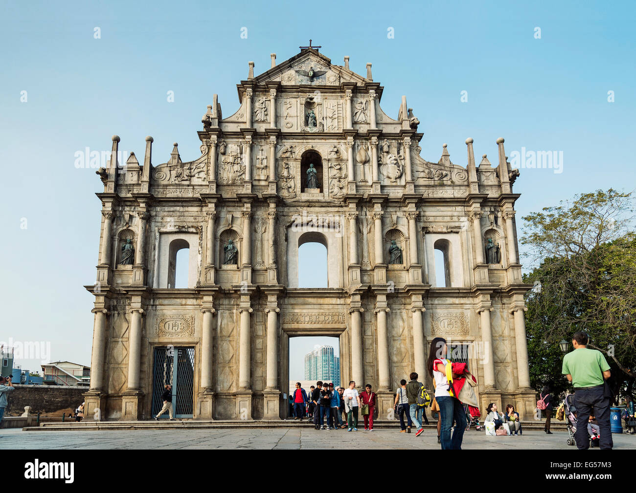 ruins of st paul's gate portuguese colonial landmark in macau china ...