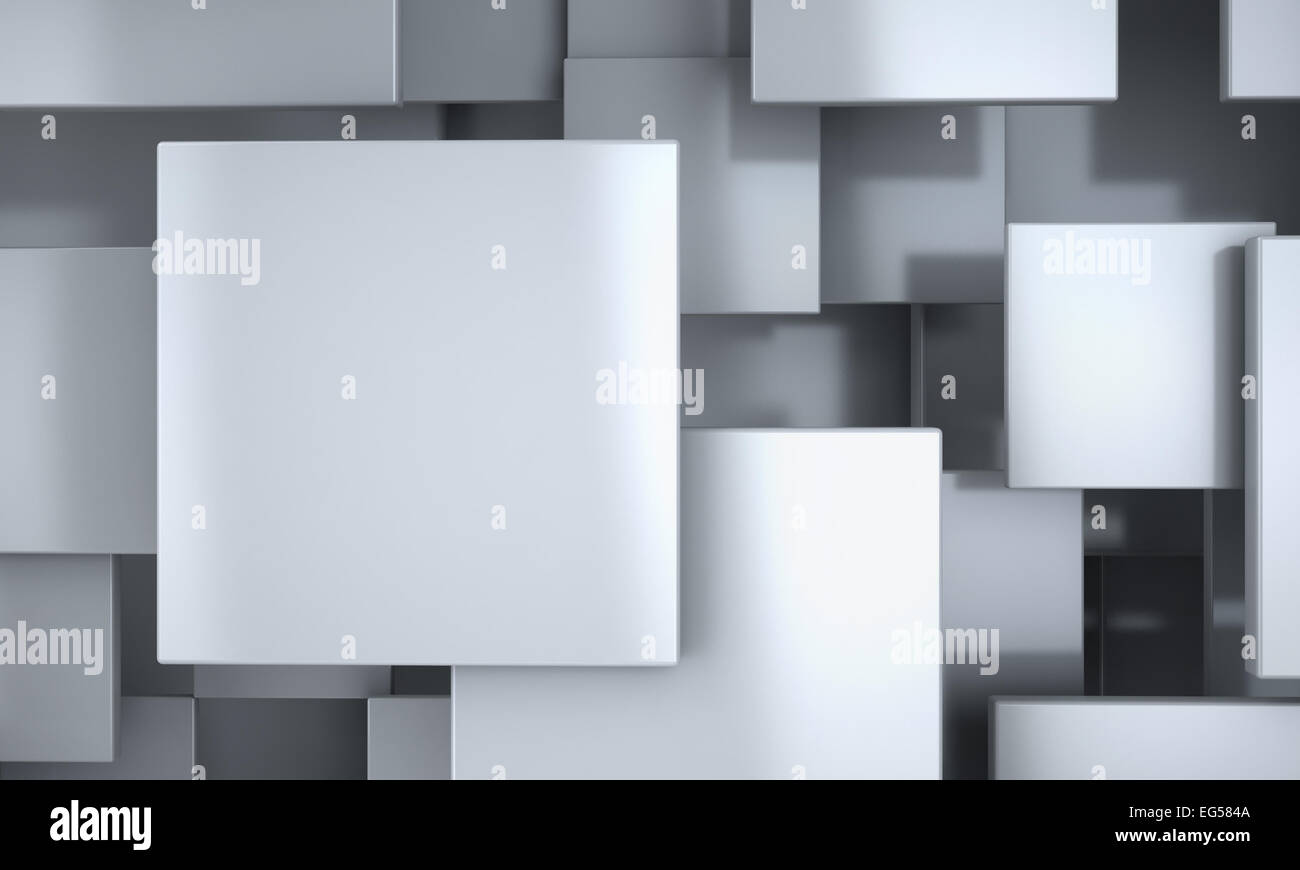 White Blocks Abstract Background Realistic 3D Render Scene Stock Photo ...