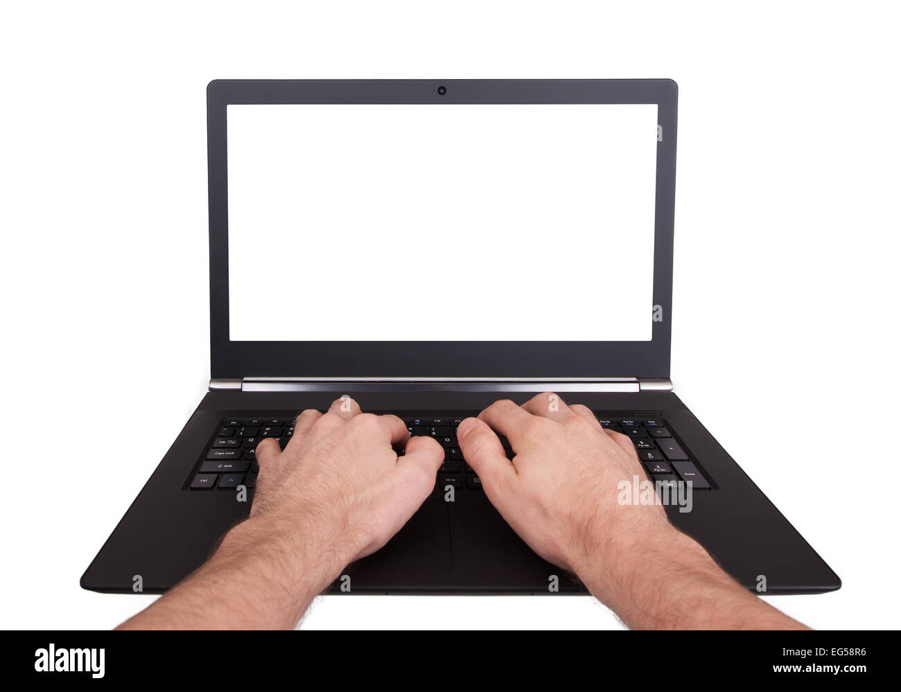 Hands on keyboard digital screen hi-res stock photography and images ...
