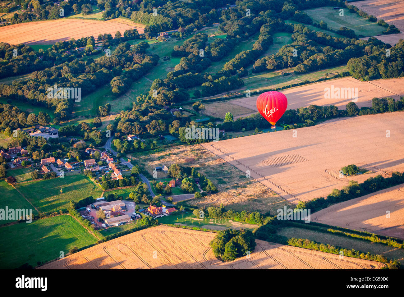Aerial flying over countryside fields hi-res stock photography and ...