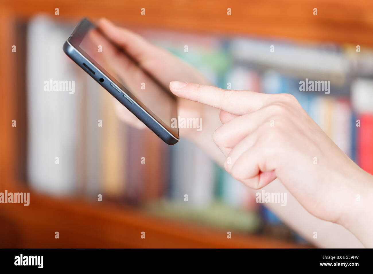 Finger touching book hi-res stock photography and images - Alamy