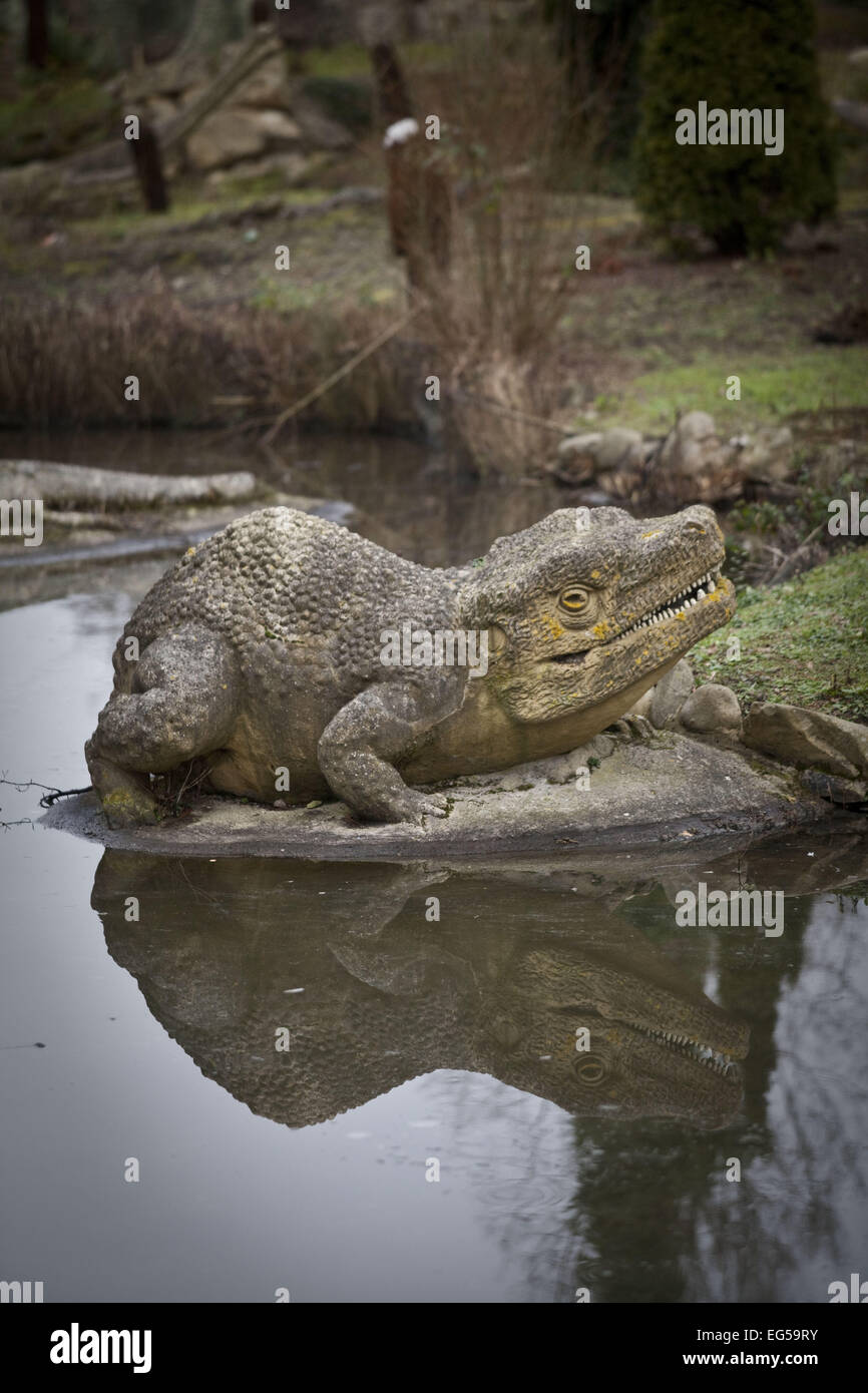 London, UK. 25th Jan, 2015. Victorian dinosaurs - Labyrinthodon ...