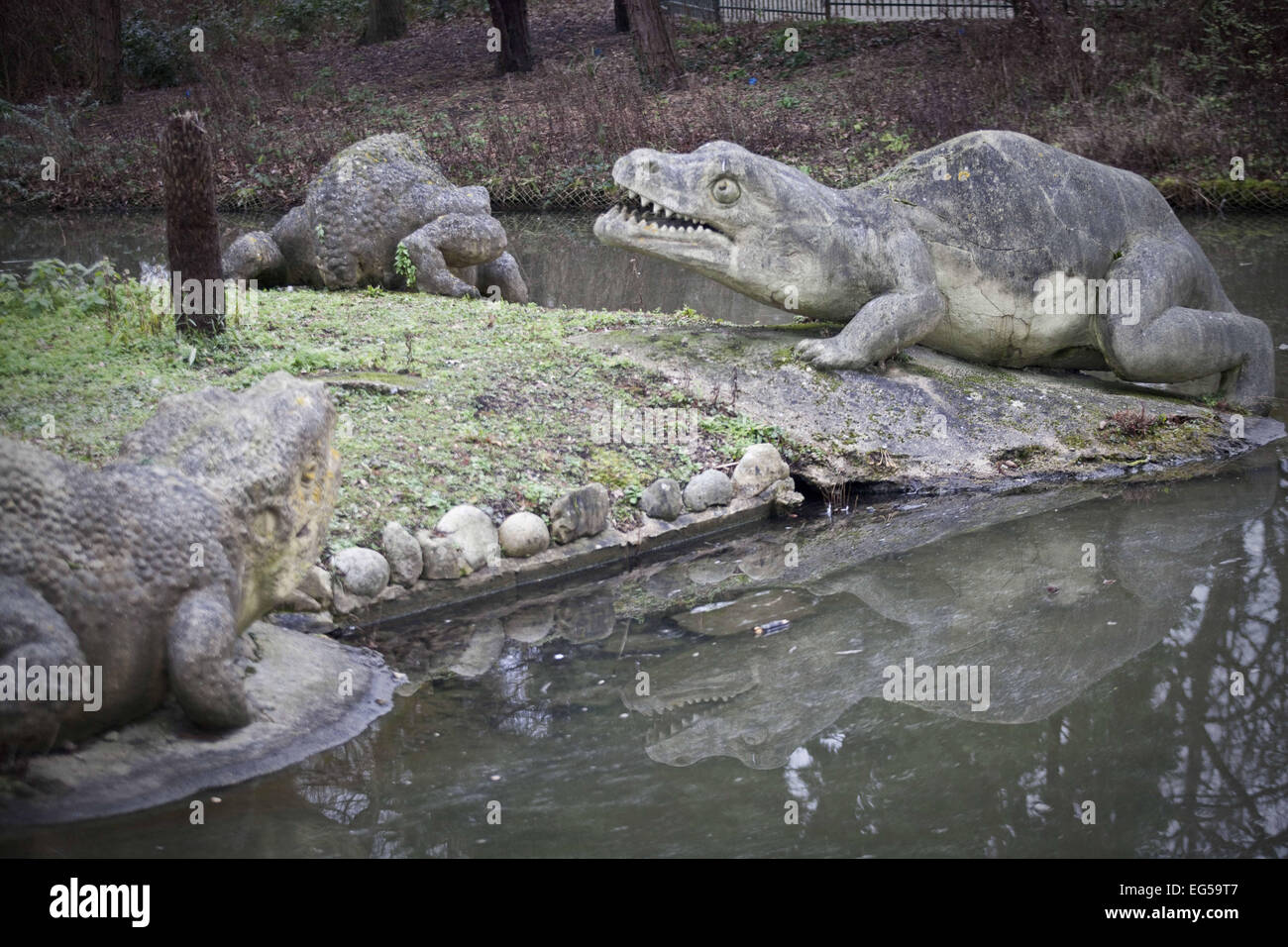 London, UK. 25th Jan, 2015. Victorian dinosaurs - Labyrinthodon ...