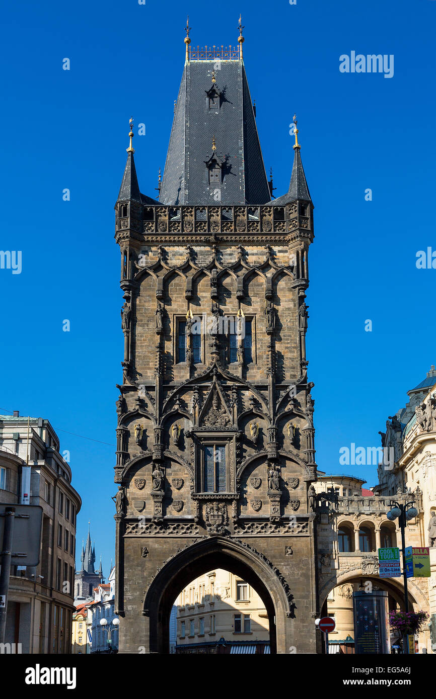 Prague gothic tower hi-res stock photography and images - Alamy