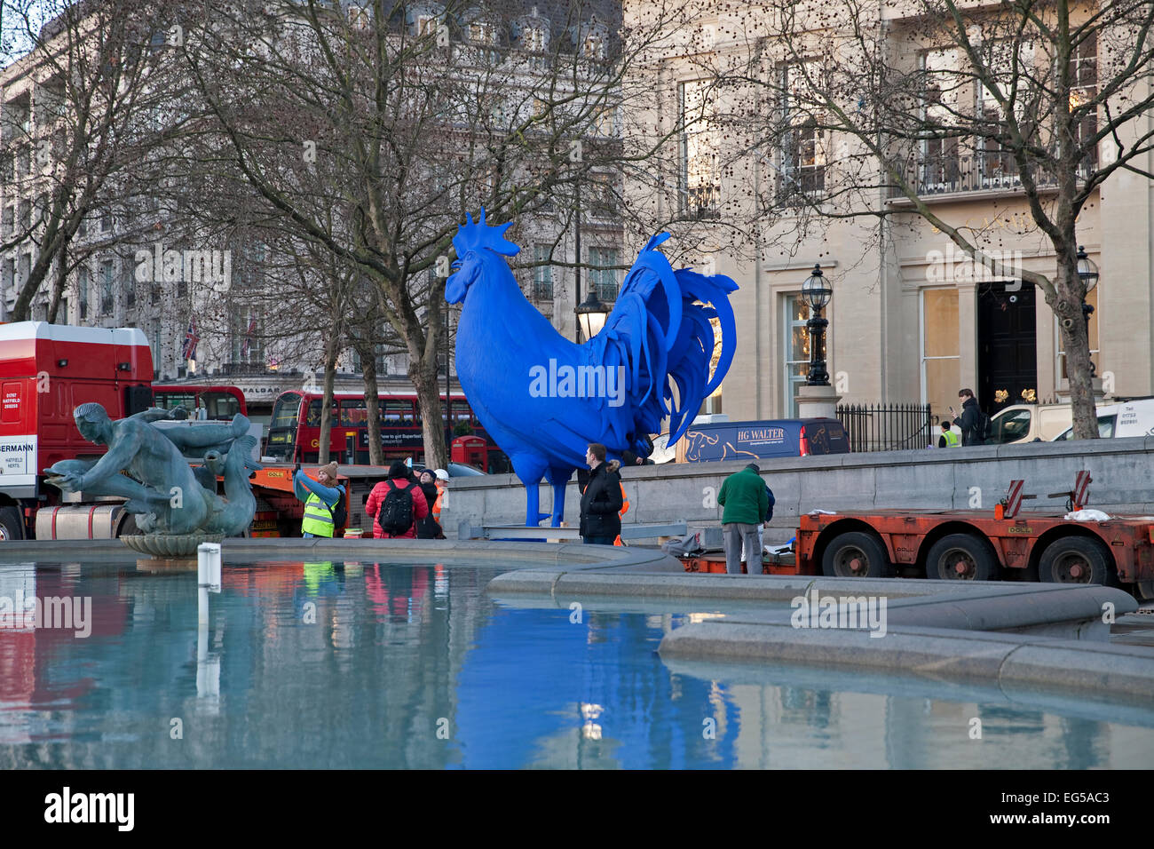 The Blue Cockerel has flown its perch on the fourth Plinth of Trafalgar ...