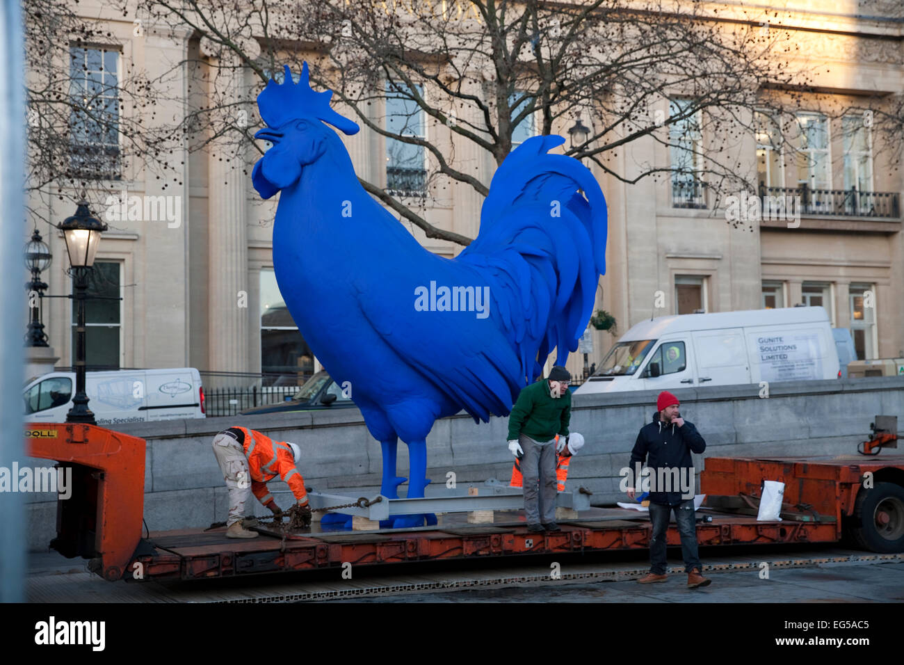 The Blue Cockerel has flown its perch on the fourth Plinth of Trafalgar ...
