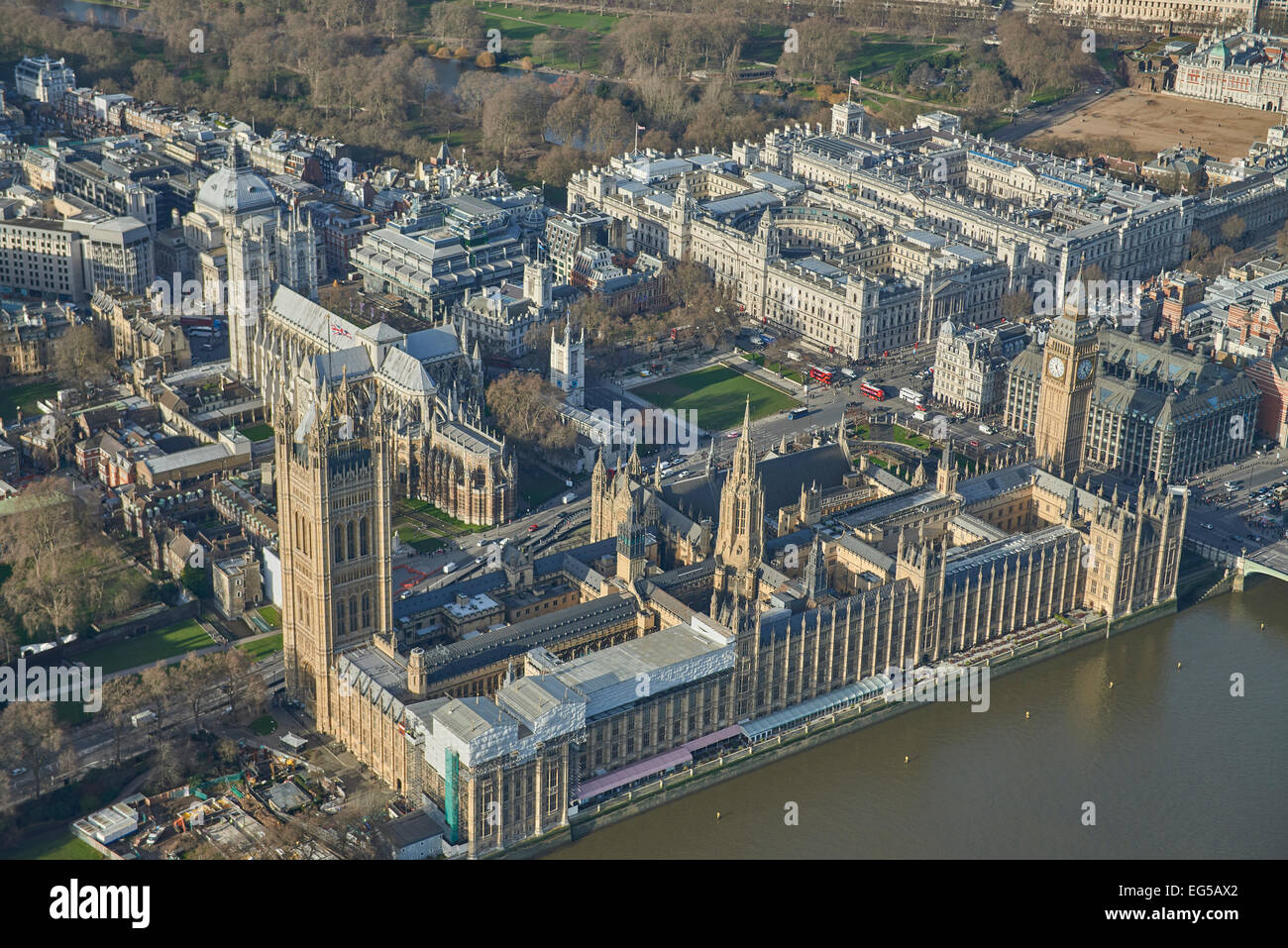 Westminster abbey aerial hi-res stock photography and images - Alamy