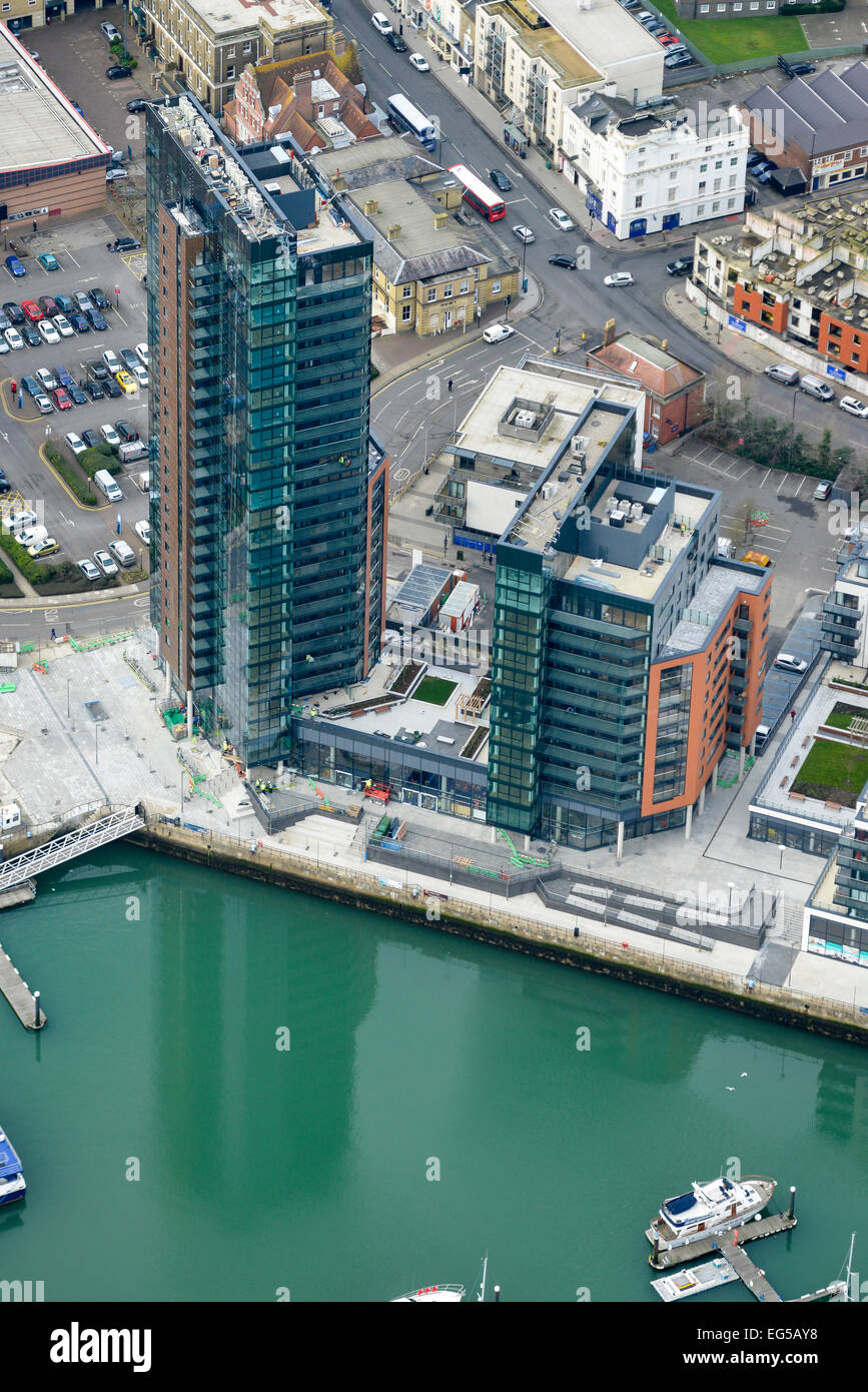 An aerial view of a new residential development in Southampton Stock ...