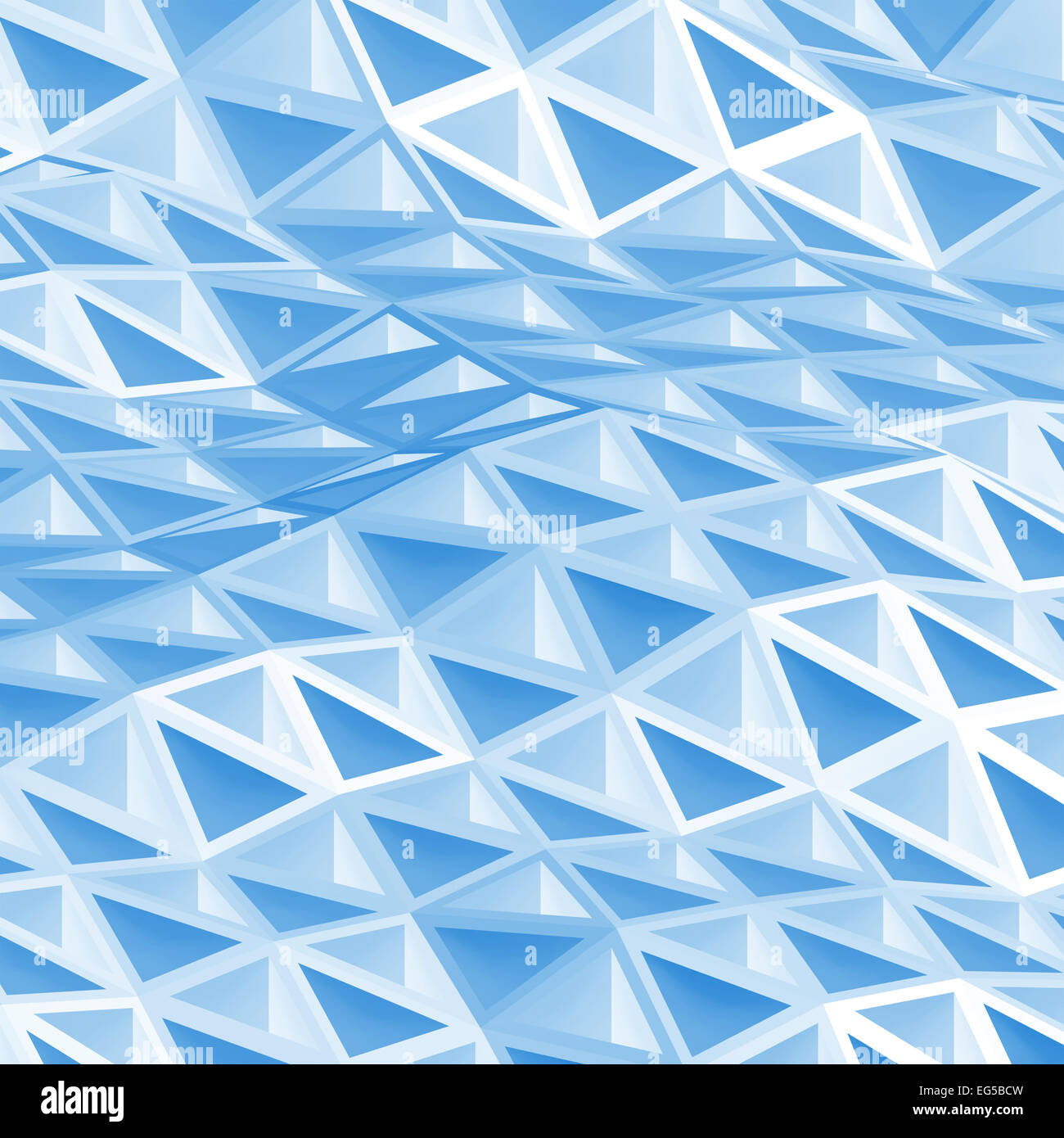 Abstract 3d design background with blue polygonal triangle mesh surface ...