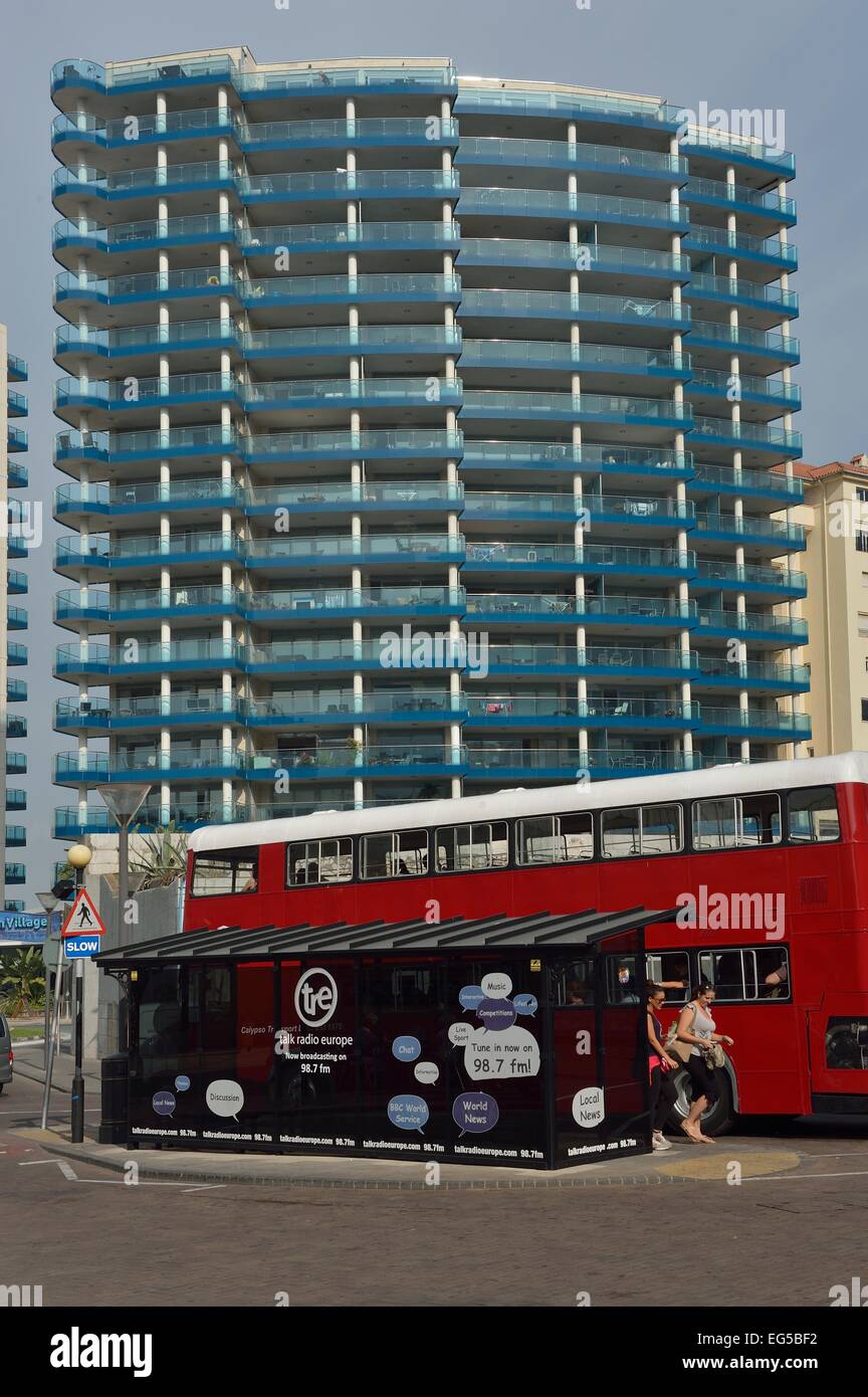 Red double decker bus gibraltar hi-res stock photography and images - Alamy