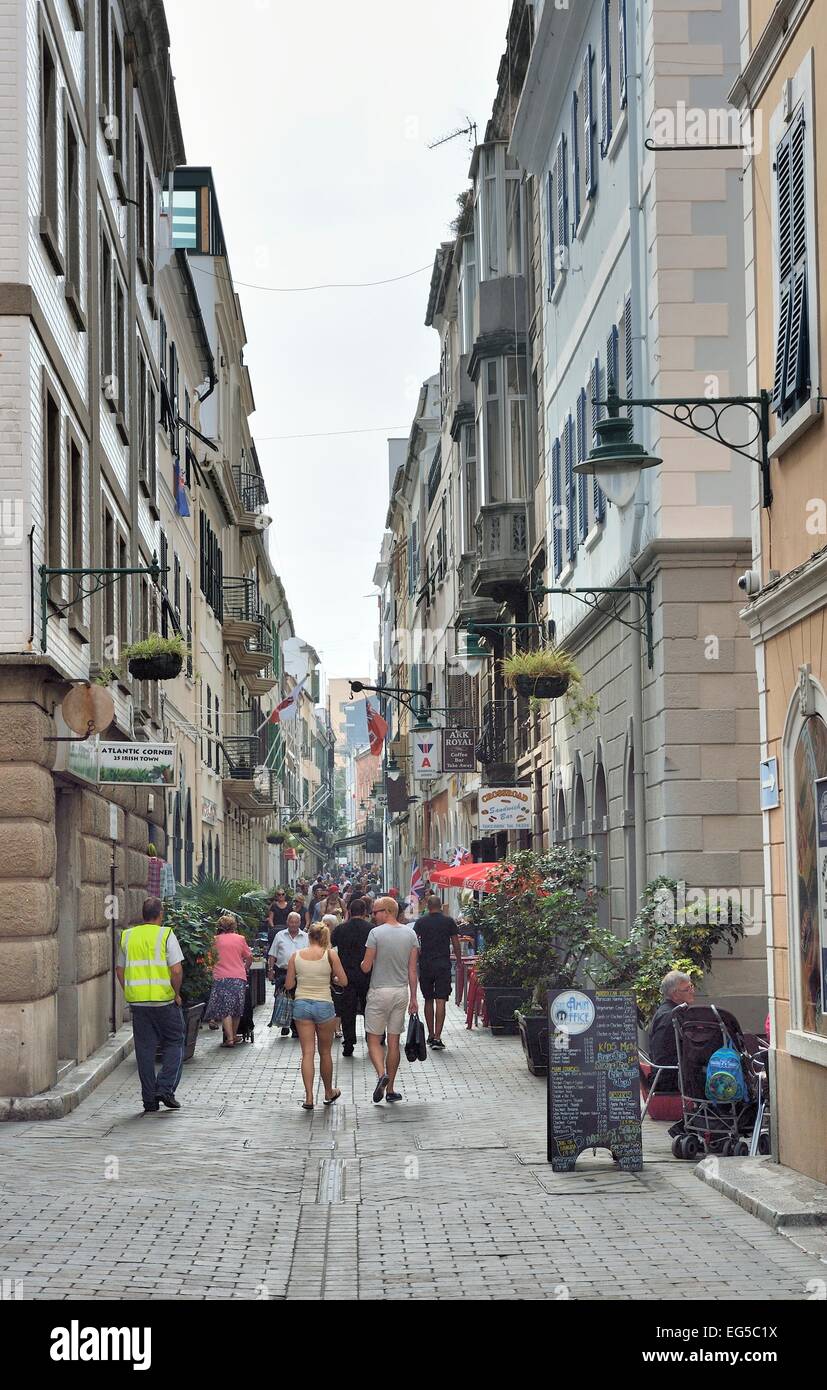 Irish Town area Gibraltar UK Overseas Territory Stock Photo - Alamy