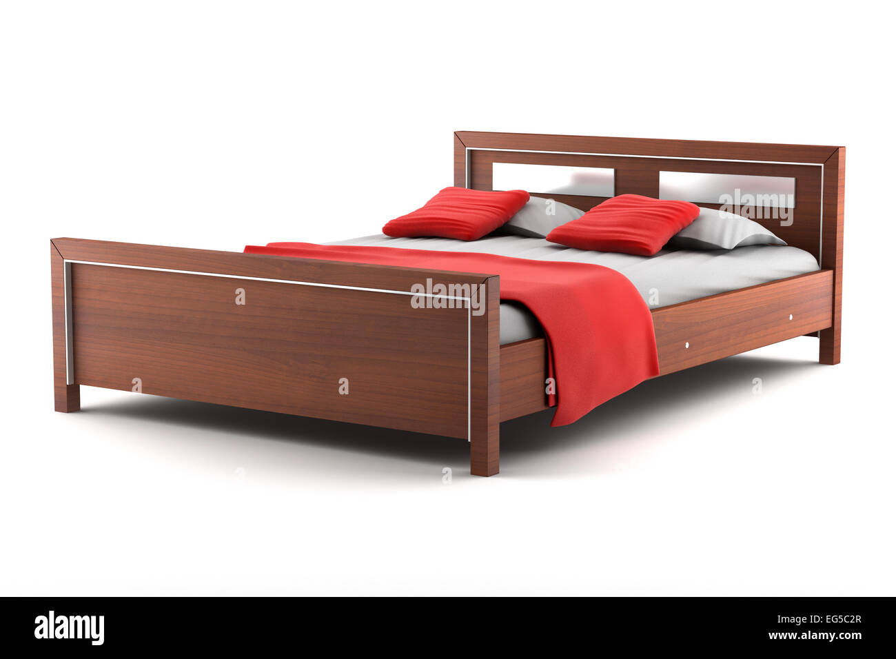 bed isolated on white background Stock Photo - Alamy