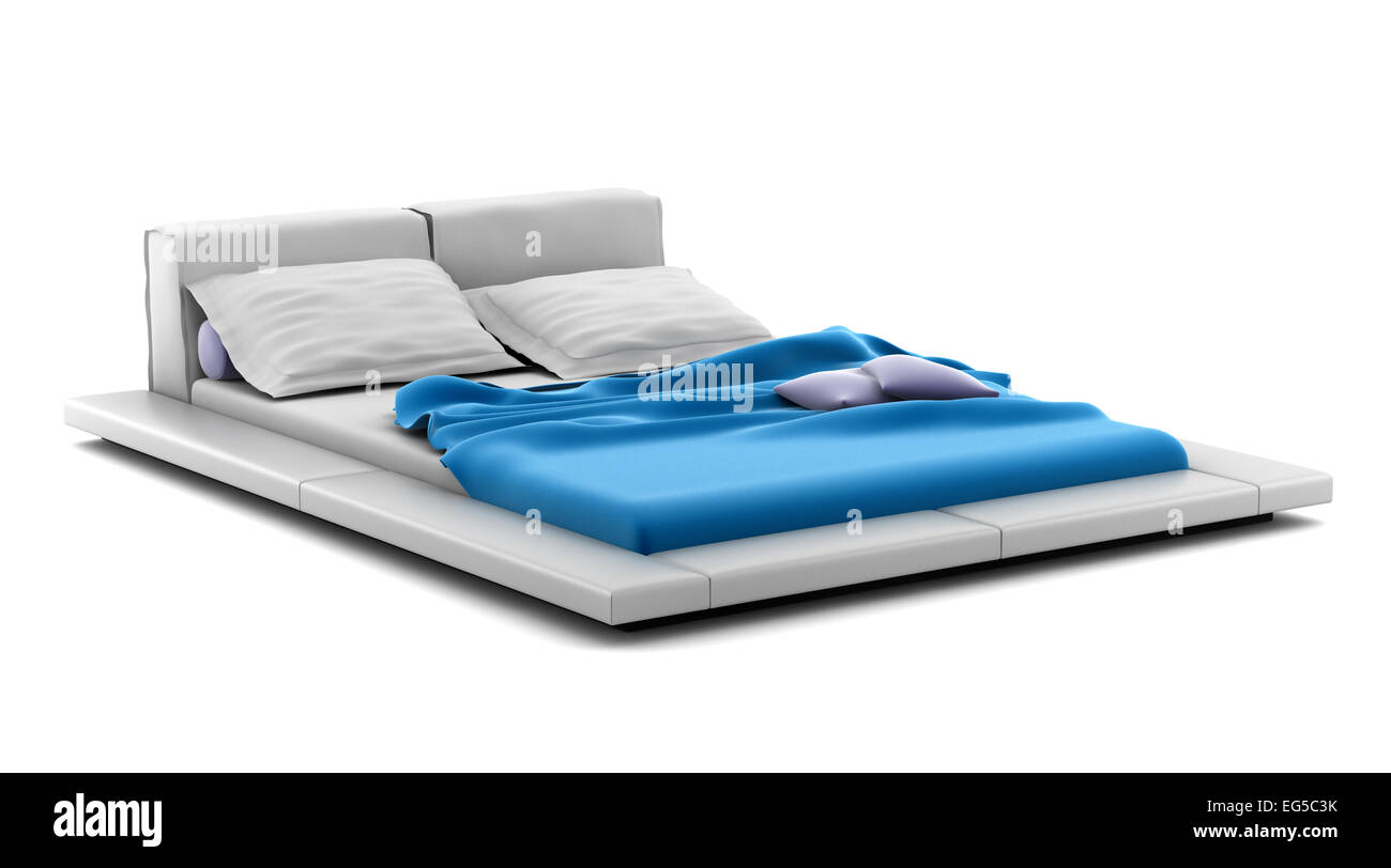 modern bed isolated on white background Stock Photo - Alamy
