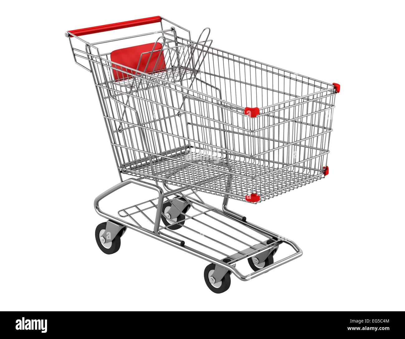 empty shopping cart isolated on white background Stock Photo - Alamy