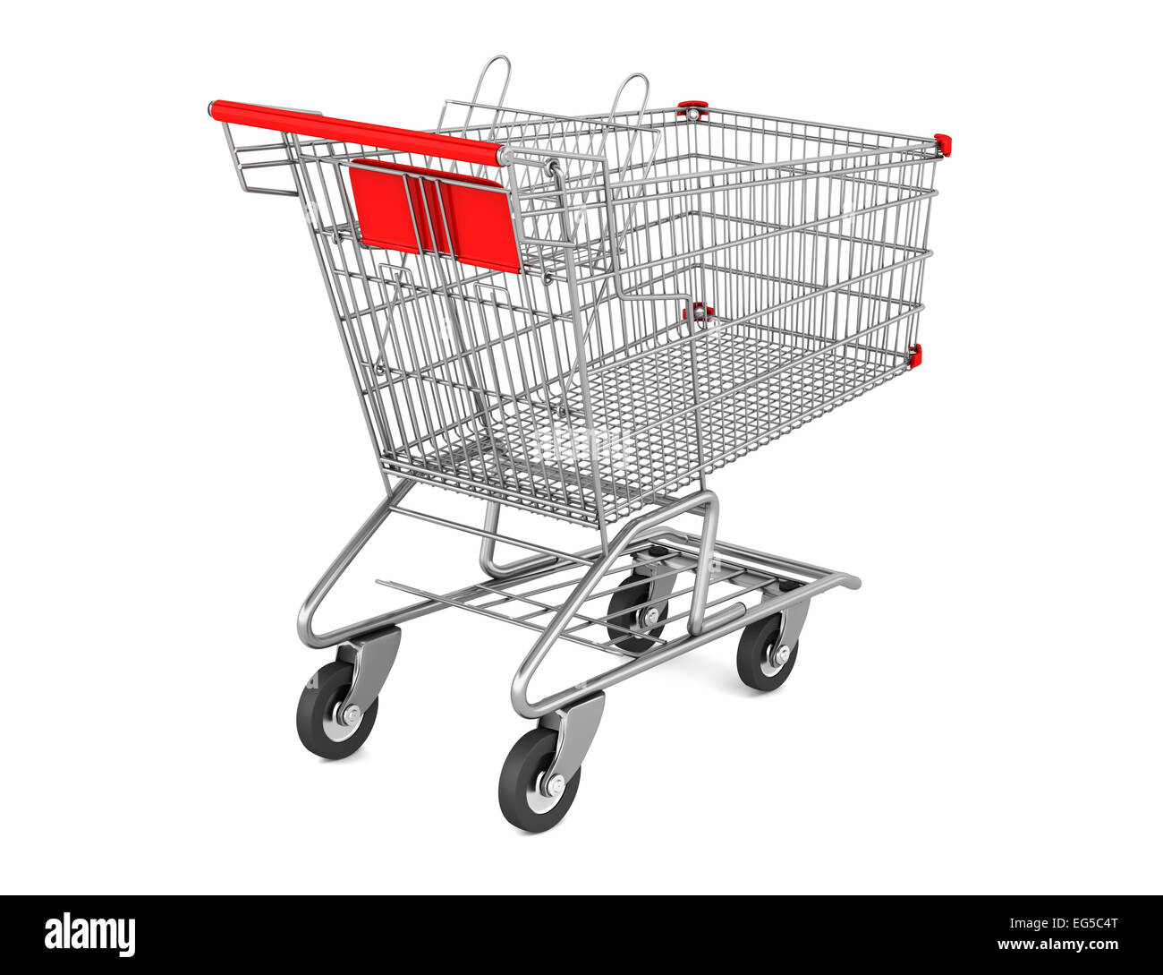 empty shopping cart isolated on white background Stock Photo - Alamy