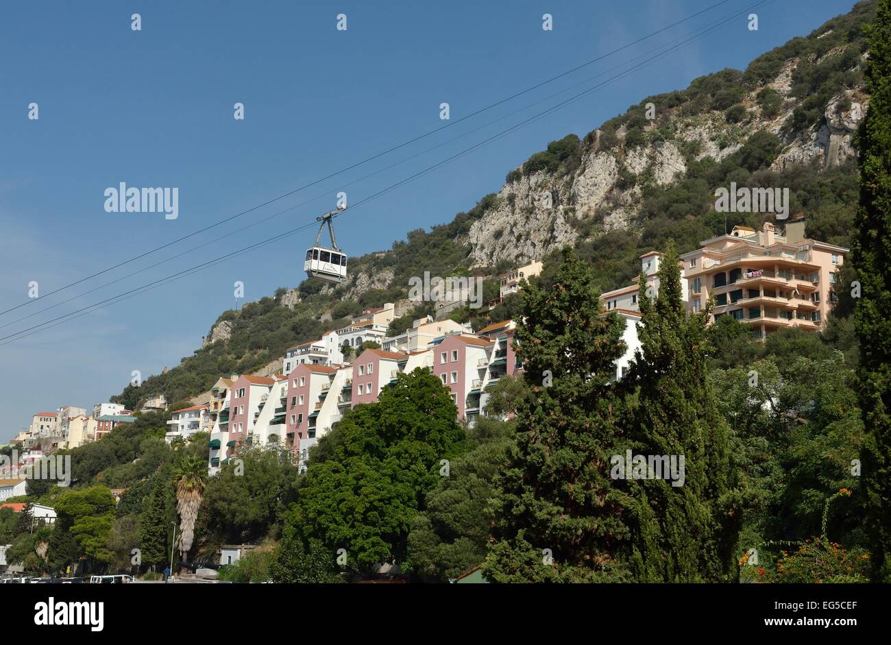 Views of CableCar Gibraltar UK Overseas Territory Stock Photo - Alamy