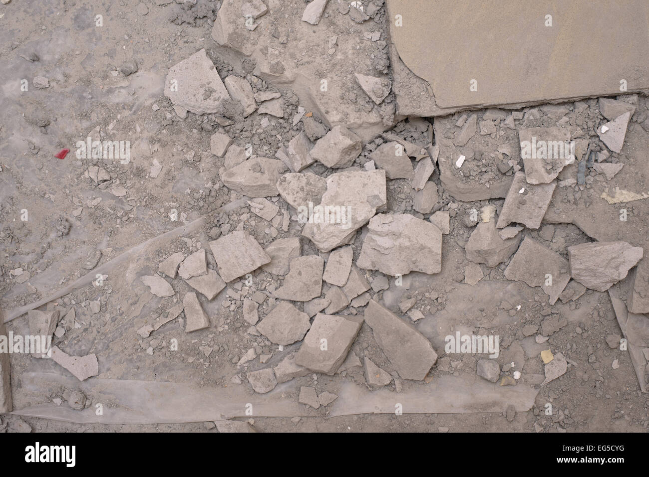 Demolished concrete floor Stock Photo - Alamy