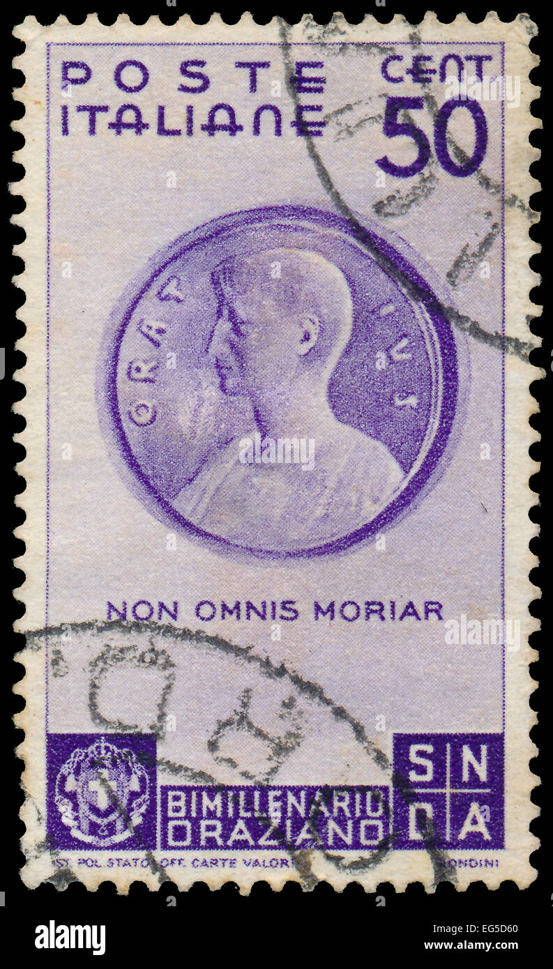ITALY - CIRCA 1936: A stamp printed in Italy shows Medallion with ...