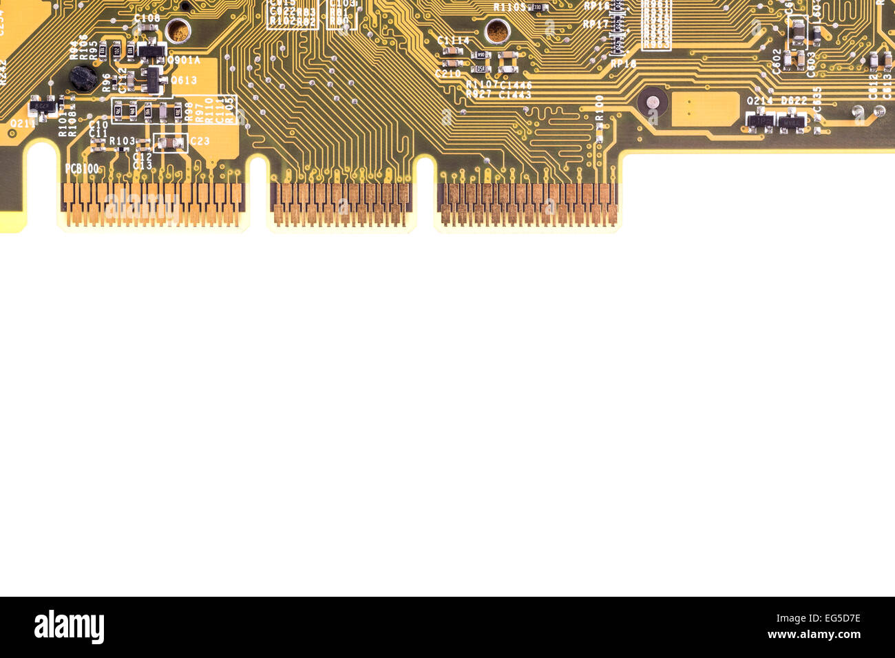 Part of a computer chip isolated on white Stock Photo - Alamy