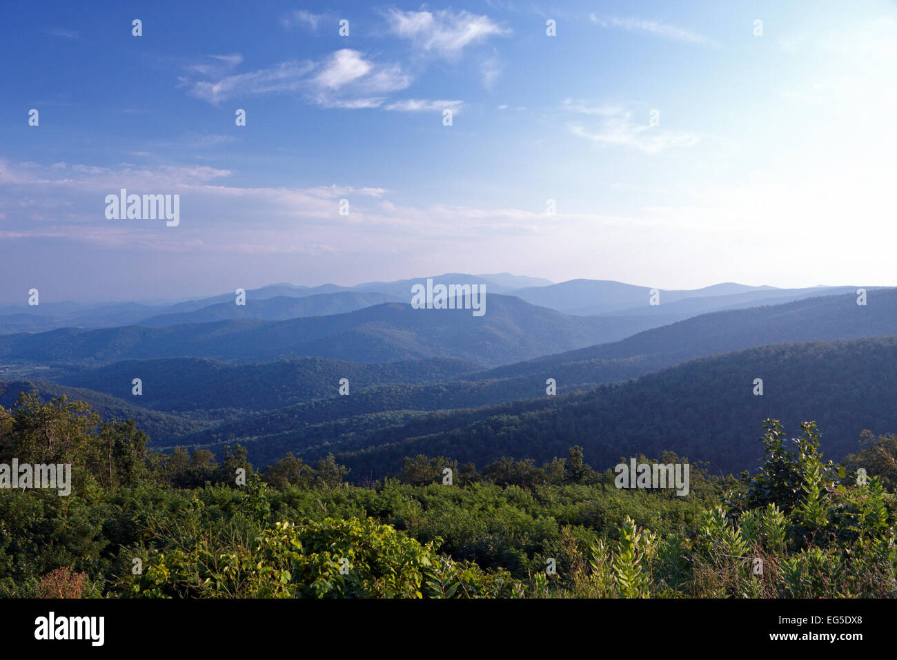 Blue Ridge Mountains, Shenandoah National Park, Virginia, USA Stock ...