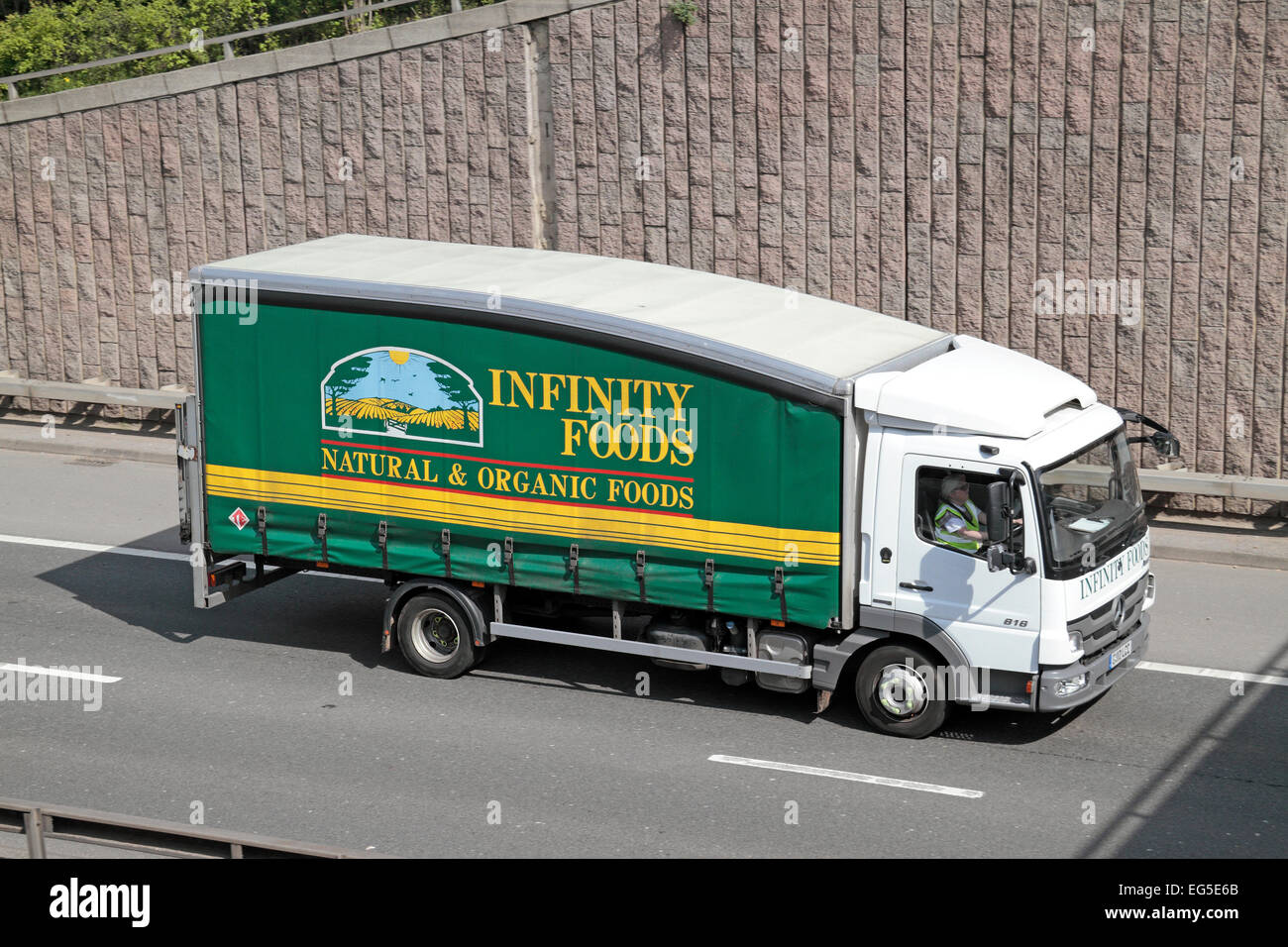 An Infinity Foods (natural and organic foods) lorry traveling on the ...