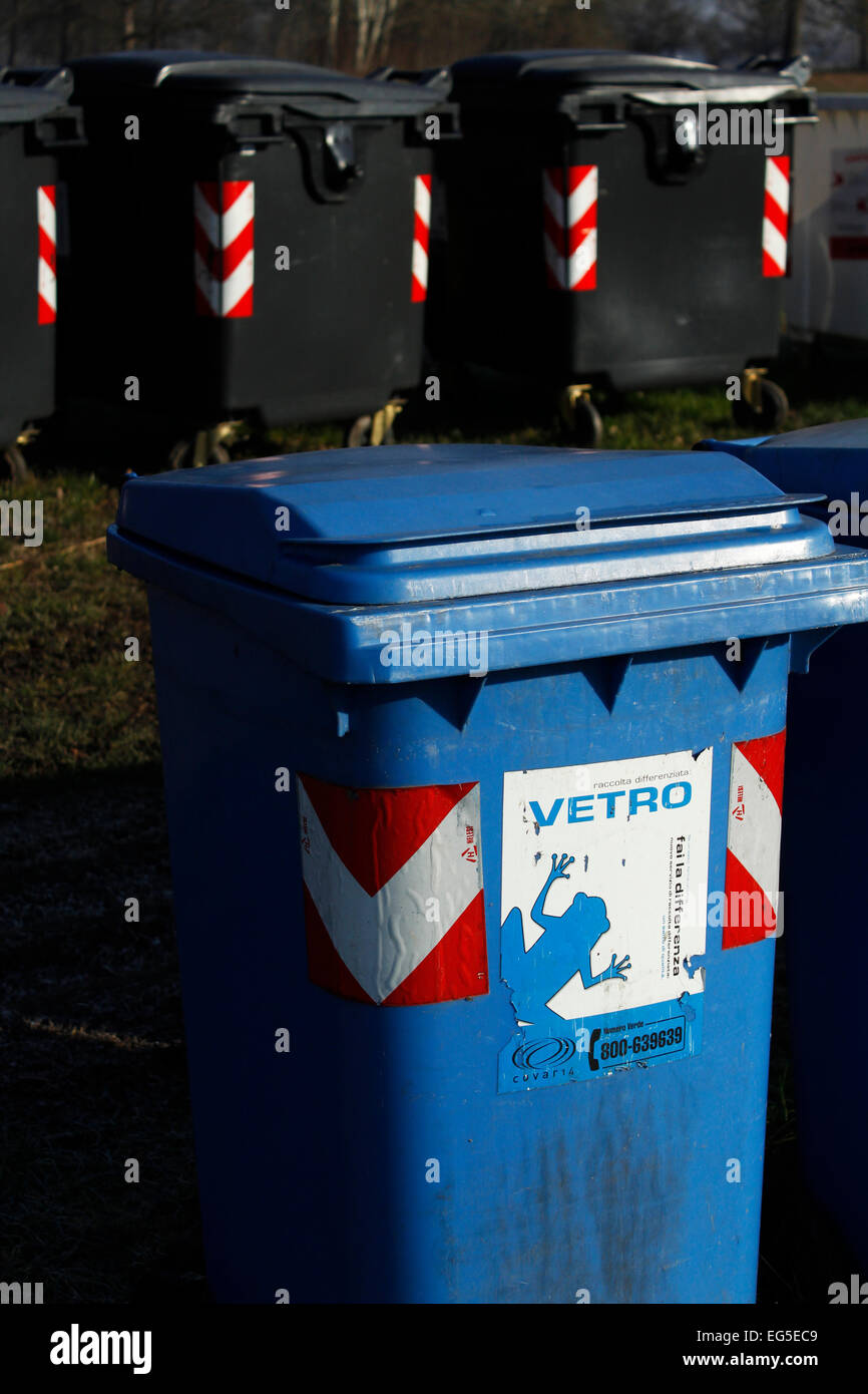 Waste glass collection Stock Photo - Alamy