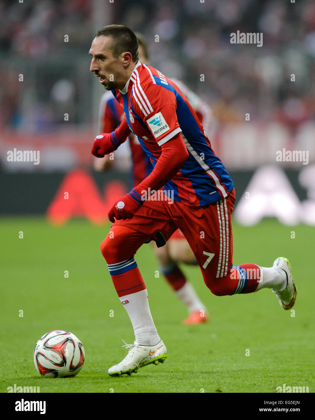 Munich, Germany. 14th Feb, 2015. Bayern Munich's Franck Ribery in ...