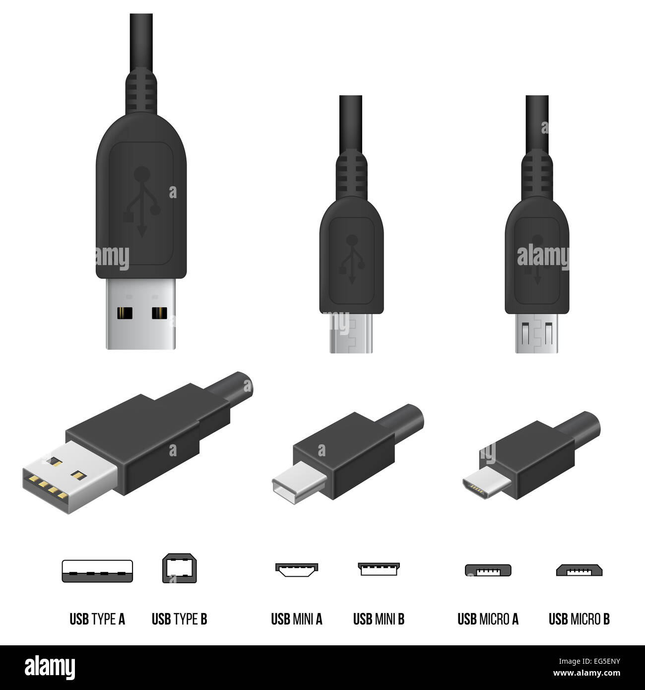 Usb A B Cable High Resolution Stock Photography and Images - Alamy