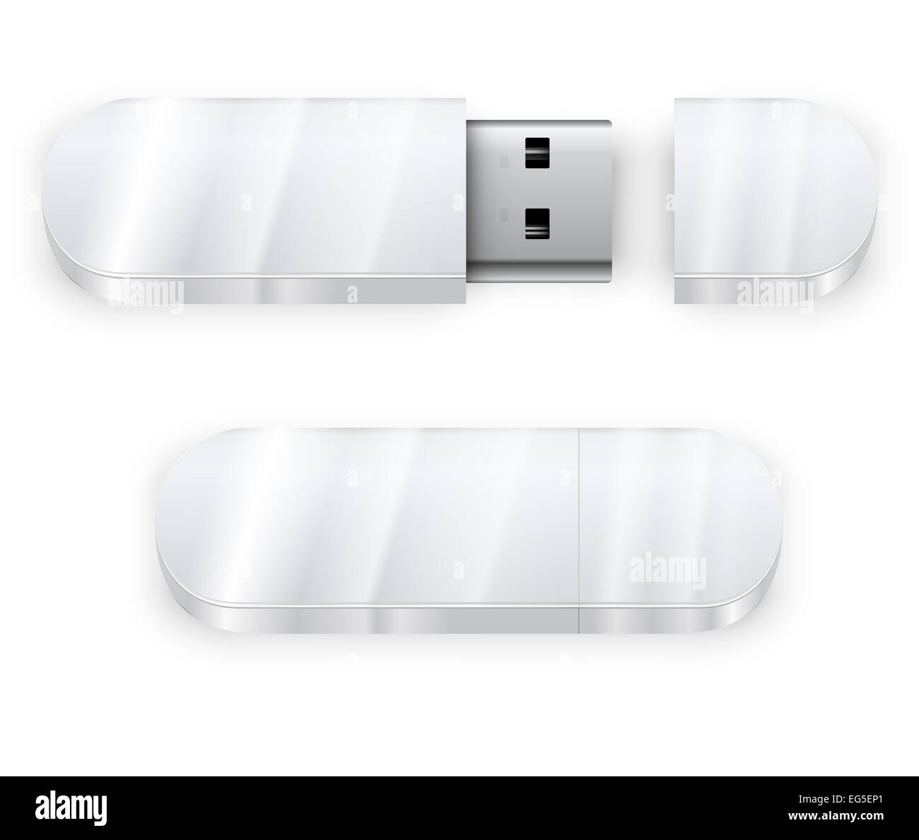 White flash drive Stock Photo - Alamy