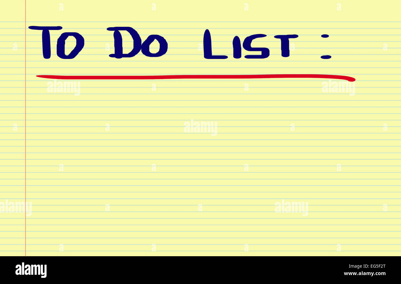 To Do List Concept Stock Photo - Alamy