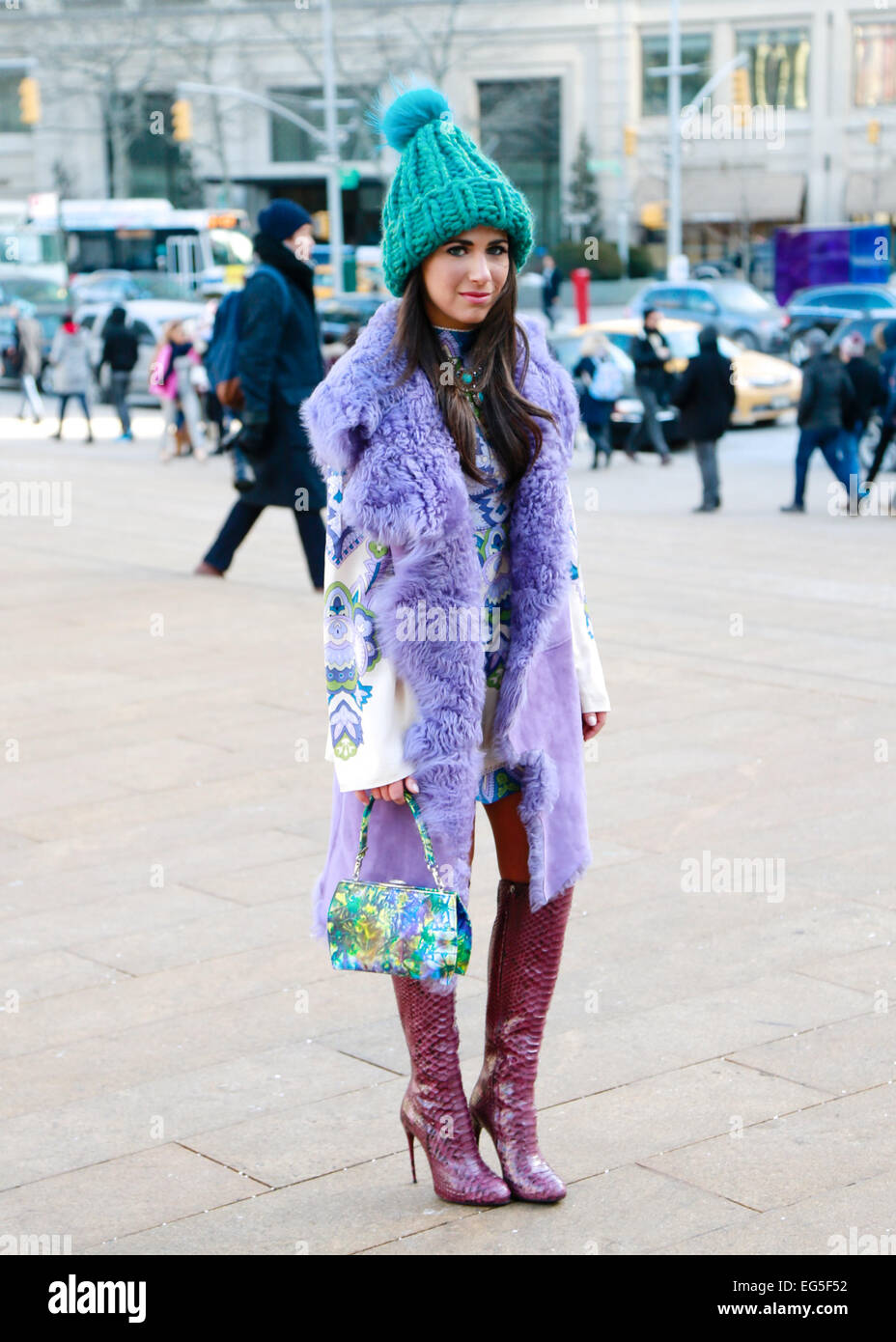 New York, New York, USA. 16th Feb, 2015. Blogger Elizabeth Savetsky ...