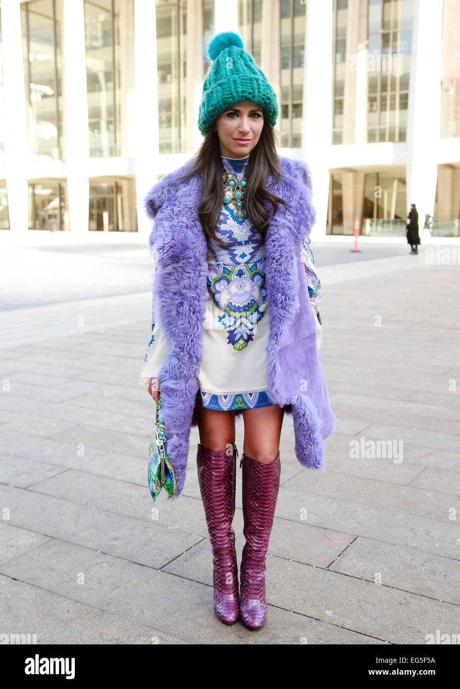 New York, New York, USA. 16th Feb, 2015. Blogger Elizabeth Savetsky ...