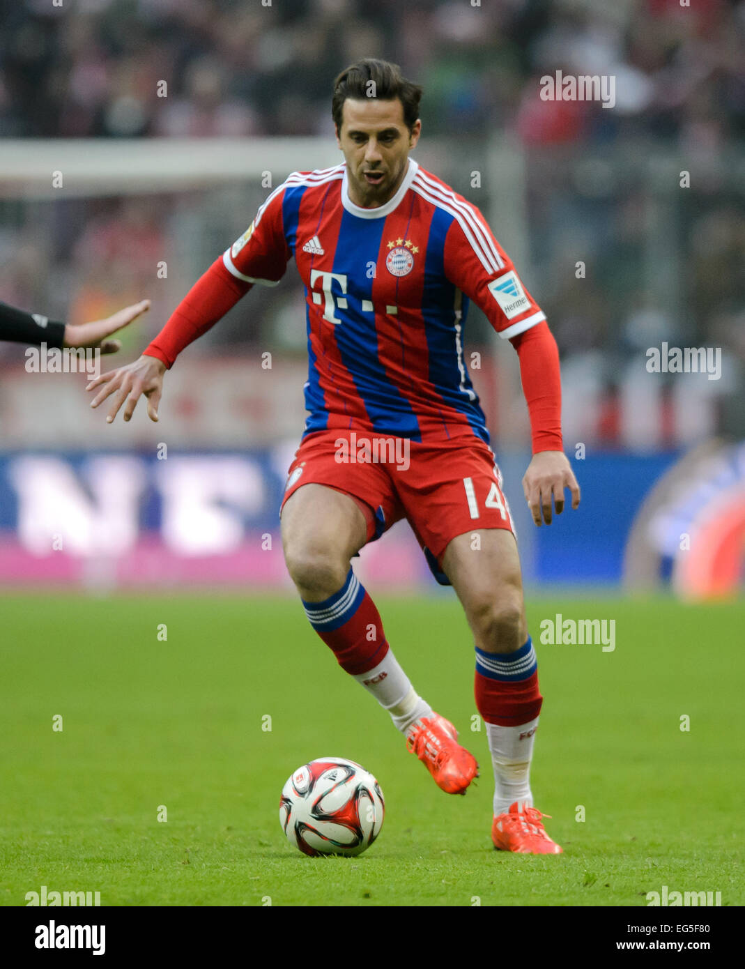 Munich, Germany. 14th Feb, 2015. Bayern Munich's Claudio Pizarro in ...